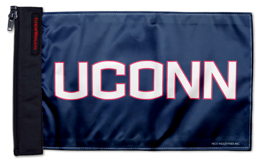 Connecticut UCONN 11"x17" Forever Wave Flag for Jeep Wrangler TJ 1996-