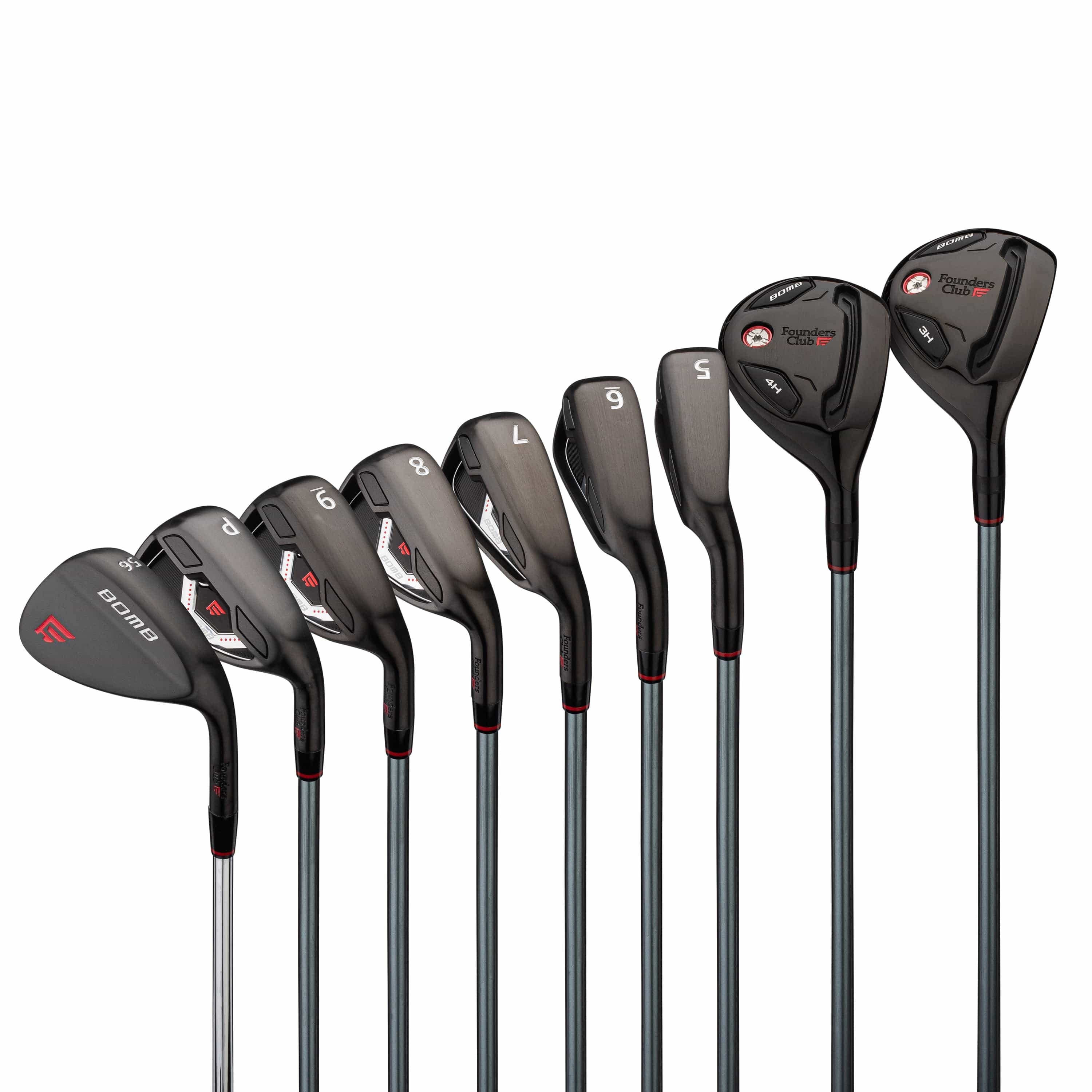 Founders Club Bomb Combo Irons Steel Golf Set 3-PW Plus Free Sand Wedg