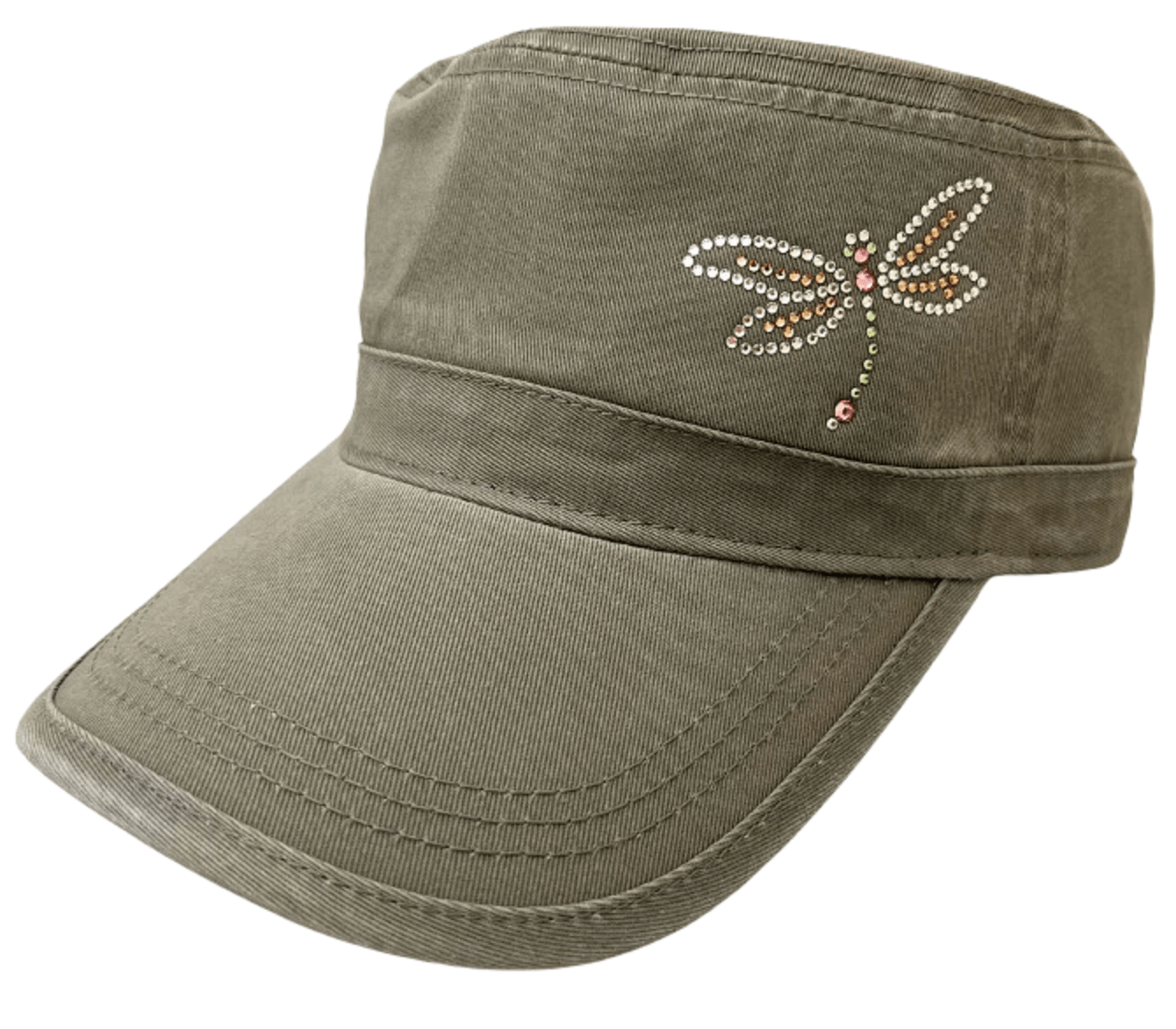 Ladies Crystal Dragonfly Cap by Dolly Mama