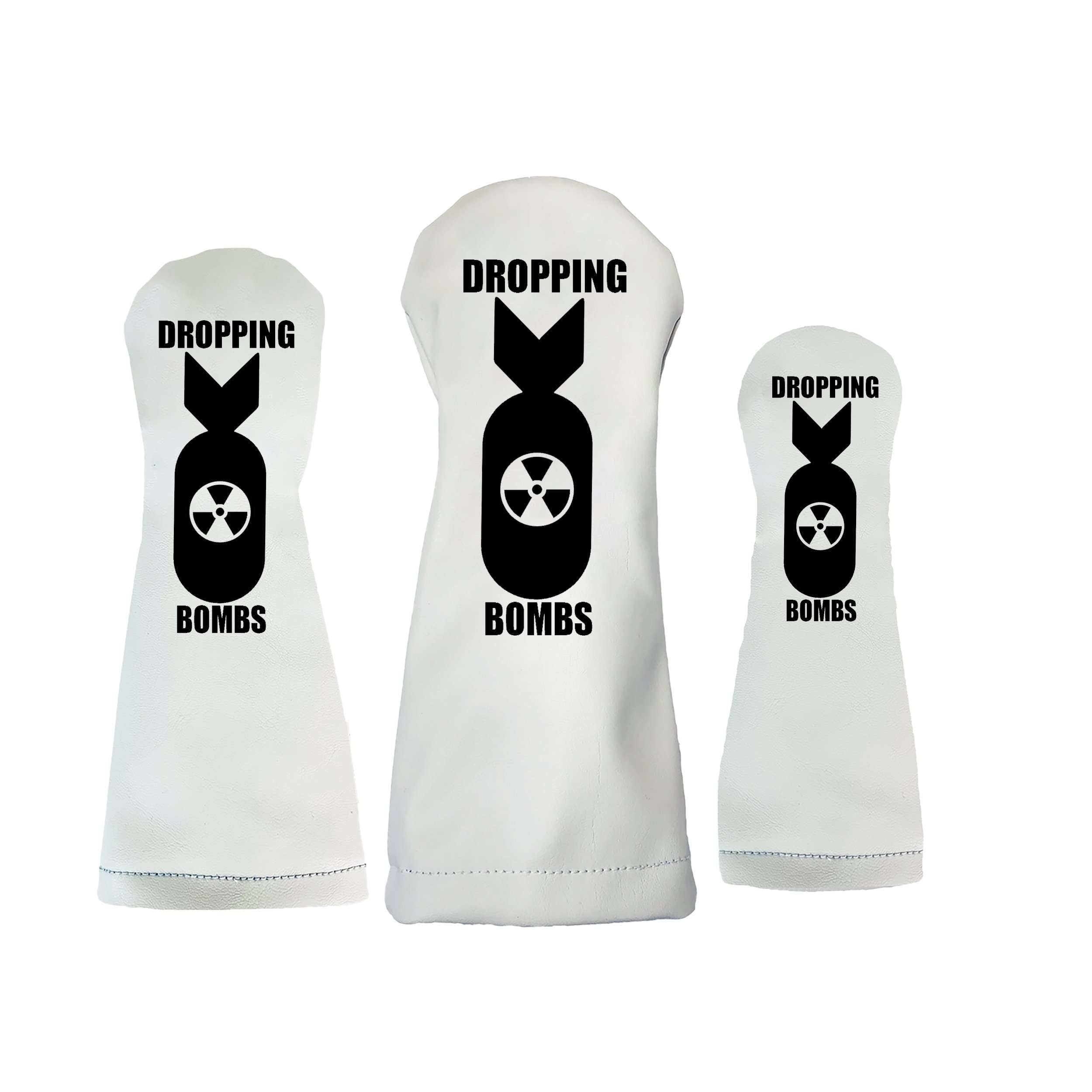 Dropping Bombs Leather Headcovers (DR, FW, HB, or Set) by Sunfish