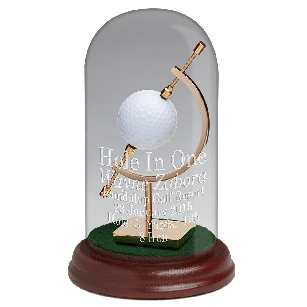 Glass Dome with Caliper Hole-In-One Trophy by Eureka Golf