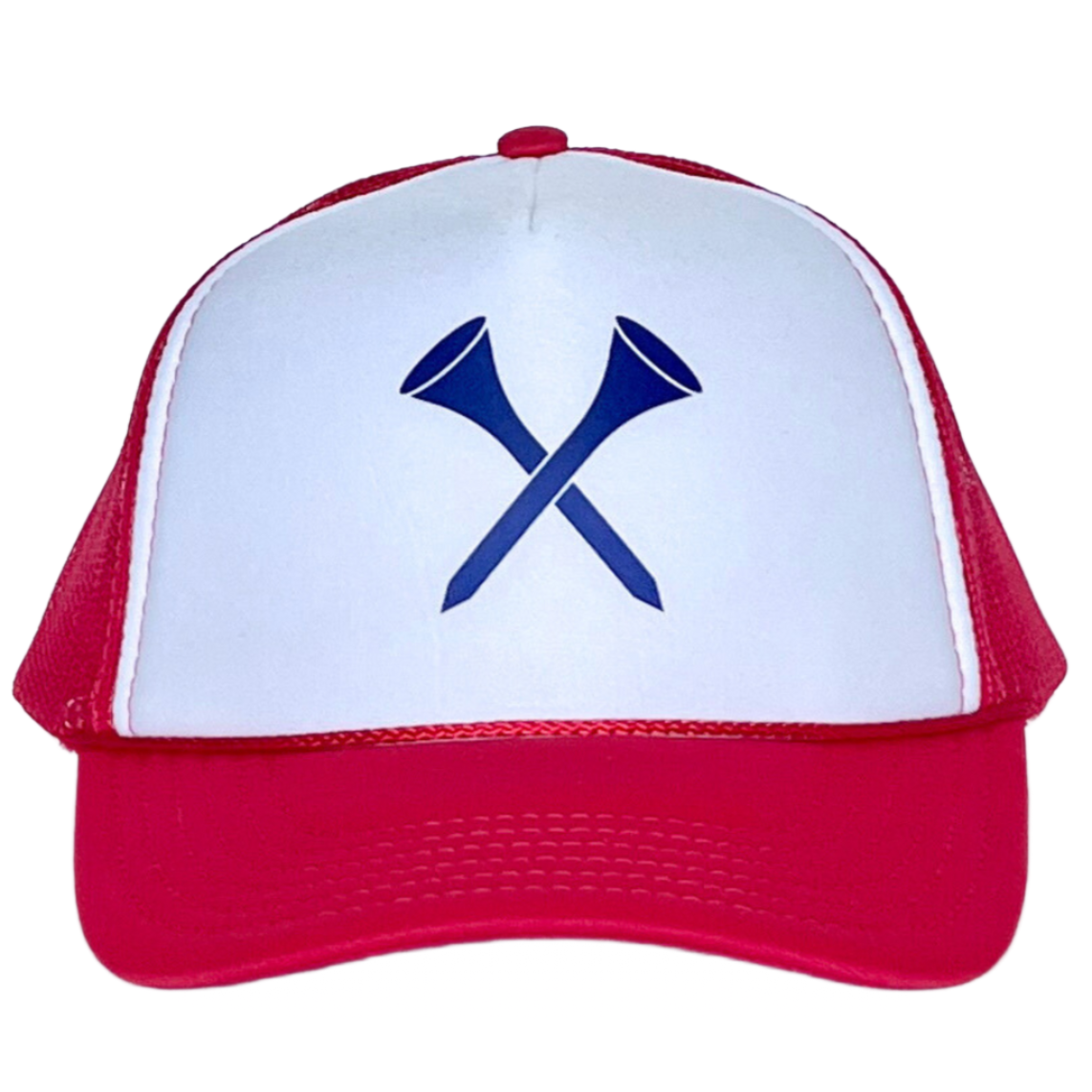 Ladies Red, White, and Blue Tees Golf Trucker Hat by Sassy Caddy