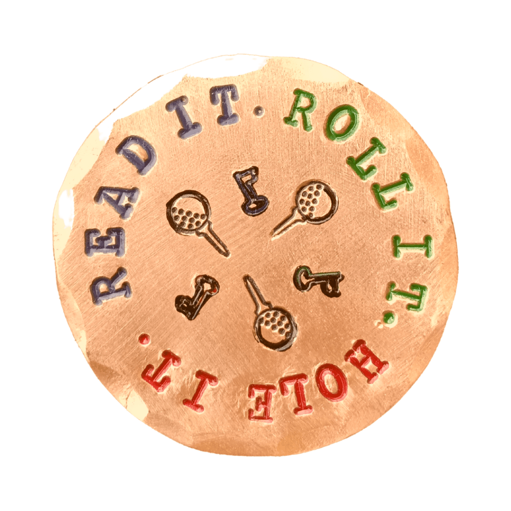 Read It Roll It Hole It Copper Ball Marker by Sunfish