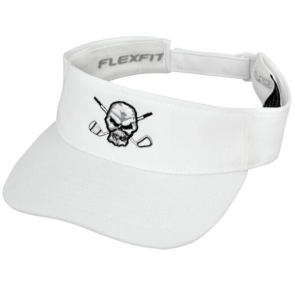 Golf Visor with Skull Design by Tattoo Golf