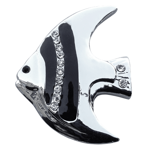 3D Tropical Fish Ball Marker & Hat Clip with Crystals