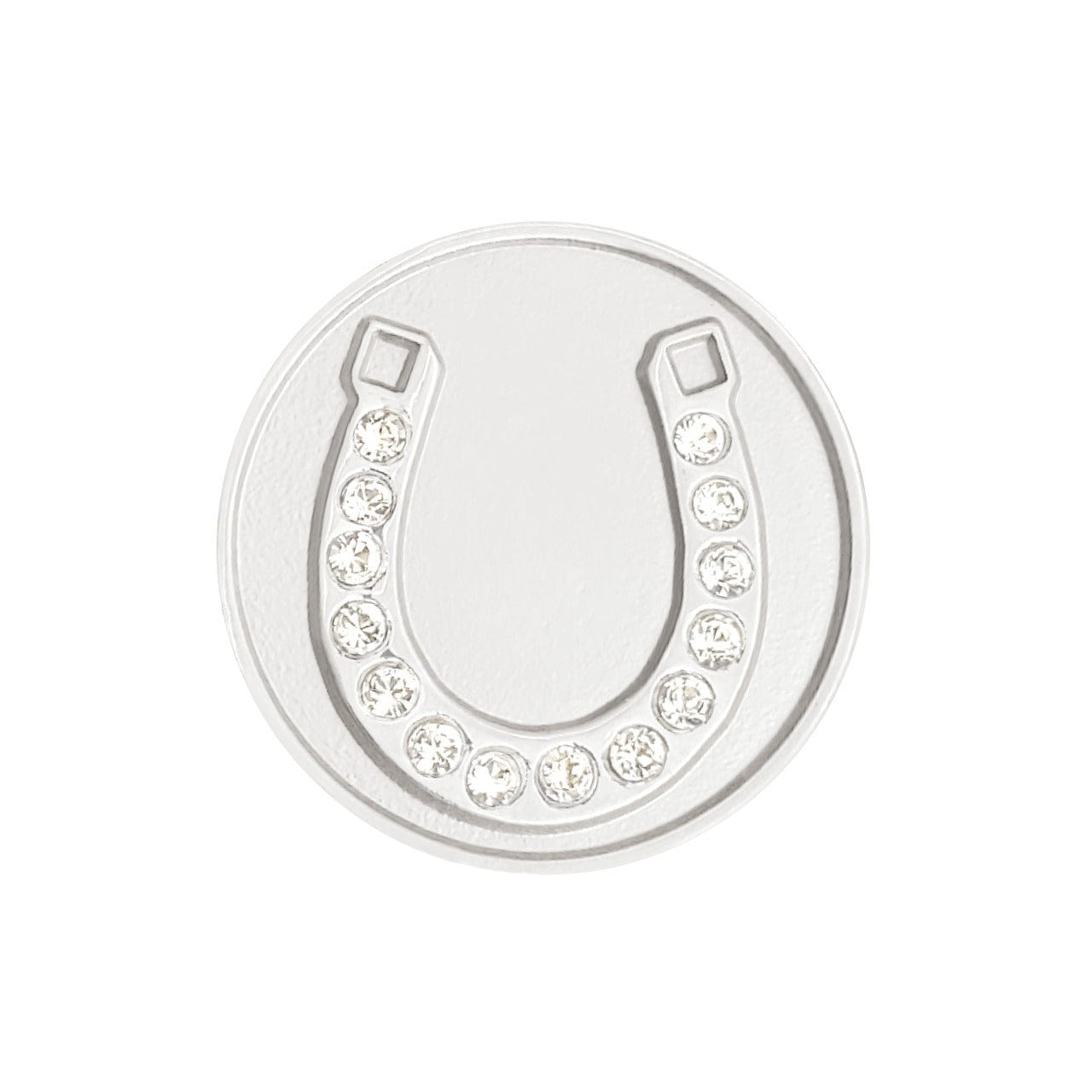 Silver Horseshoe Ball Marker with Hat Clip by Navika