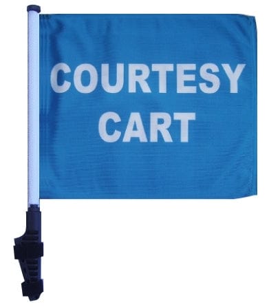 Courtesy Cart Golf Cart Flag and Pole by SSP Flags
