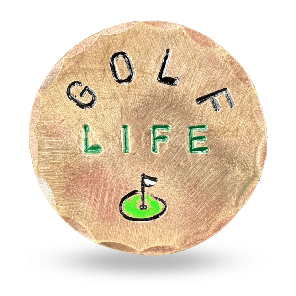 Golf Life Hand Stamped Forged Copper Ball Marker by Sunfish
