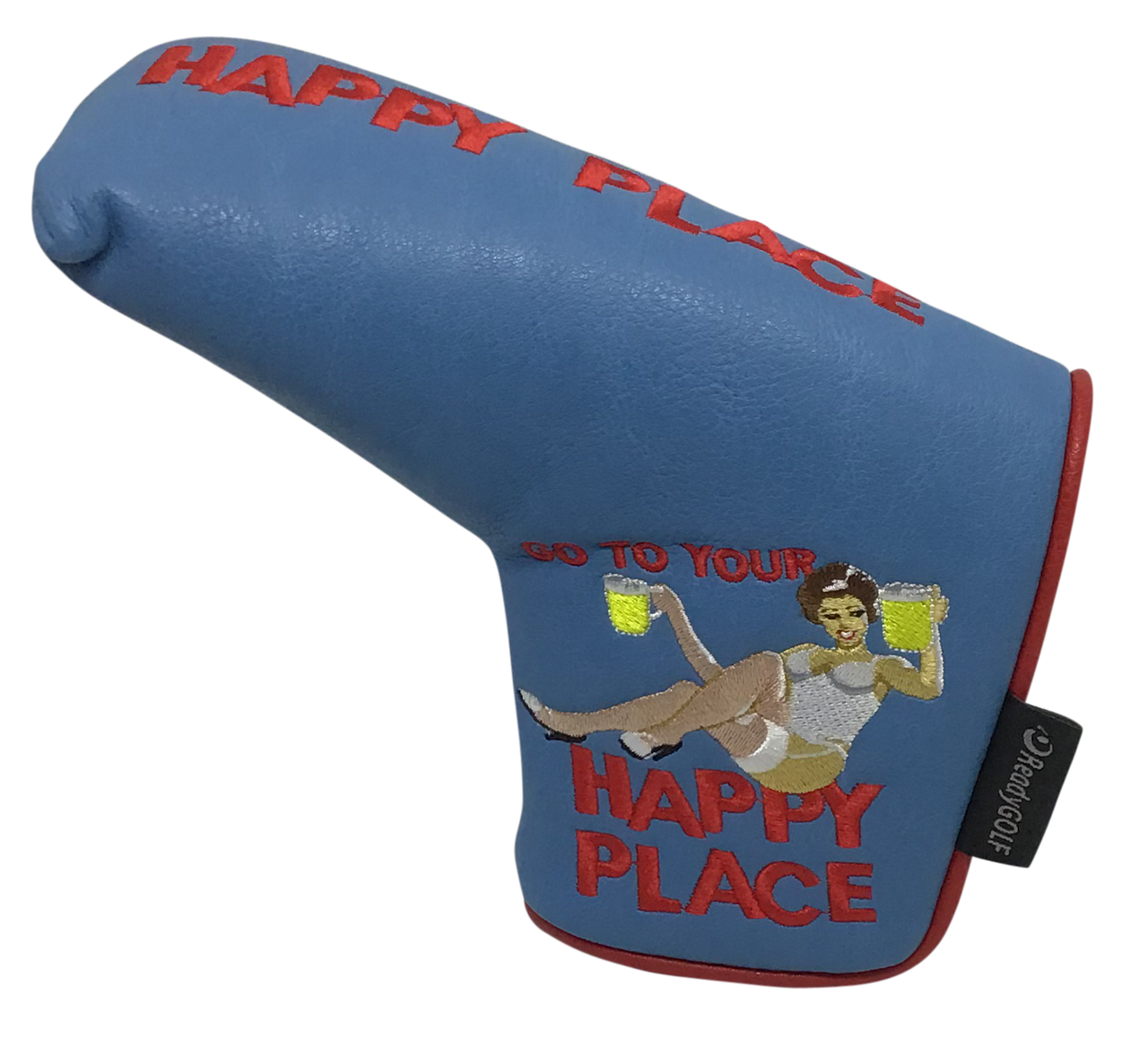 Happy Place Blade Putter Cover | Vintage Pinup Golf Cover