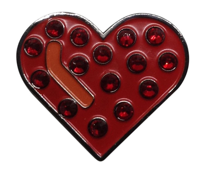Heart Ball Marker with Crystals | ReadyGOLF