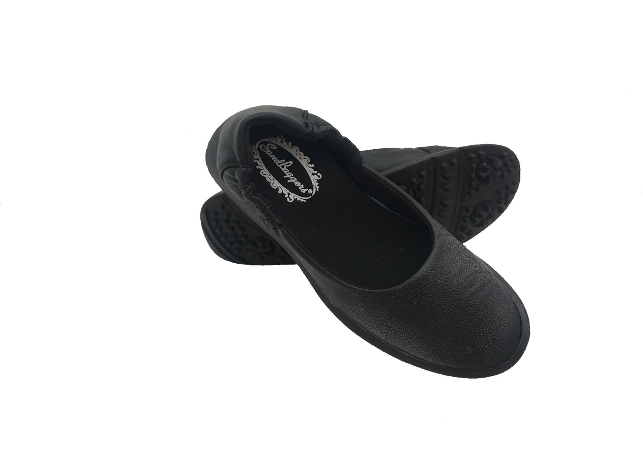 Women's Lyn Ballet Black Golf Shoes by Sandbagger