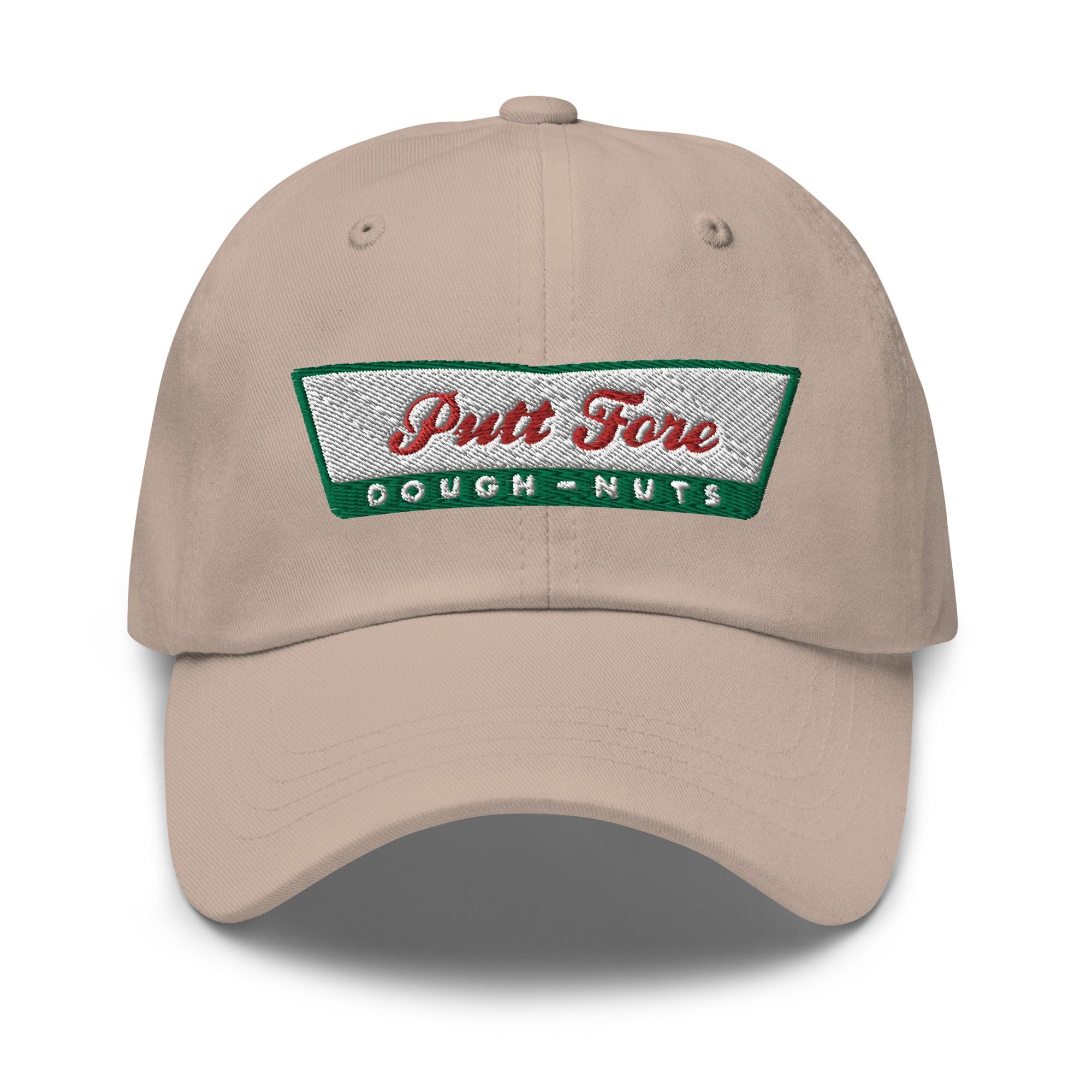 Putt Fore Dough- Nuts Embroidered Golf Hat with Adjustable Strap by Re