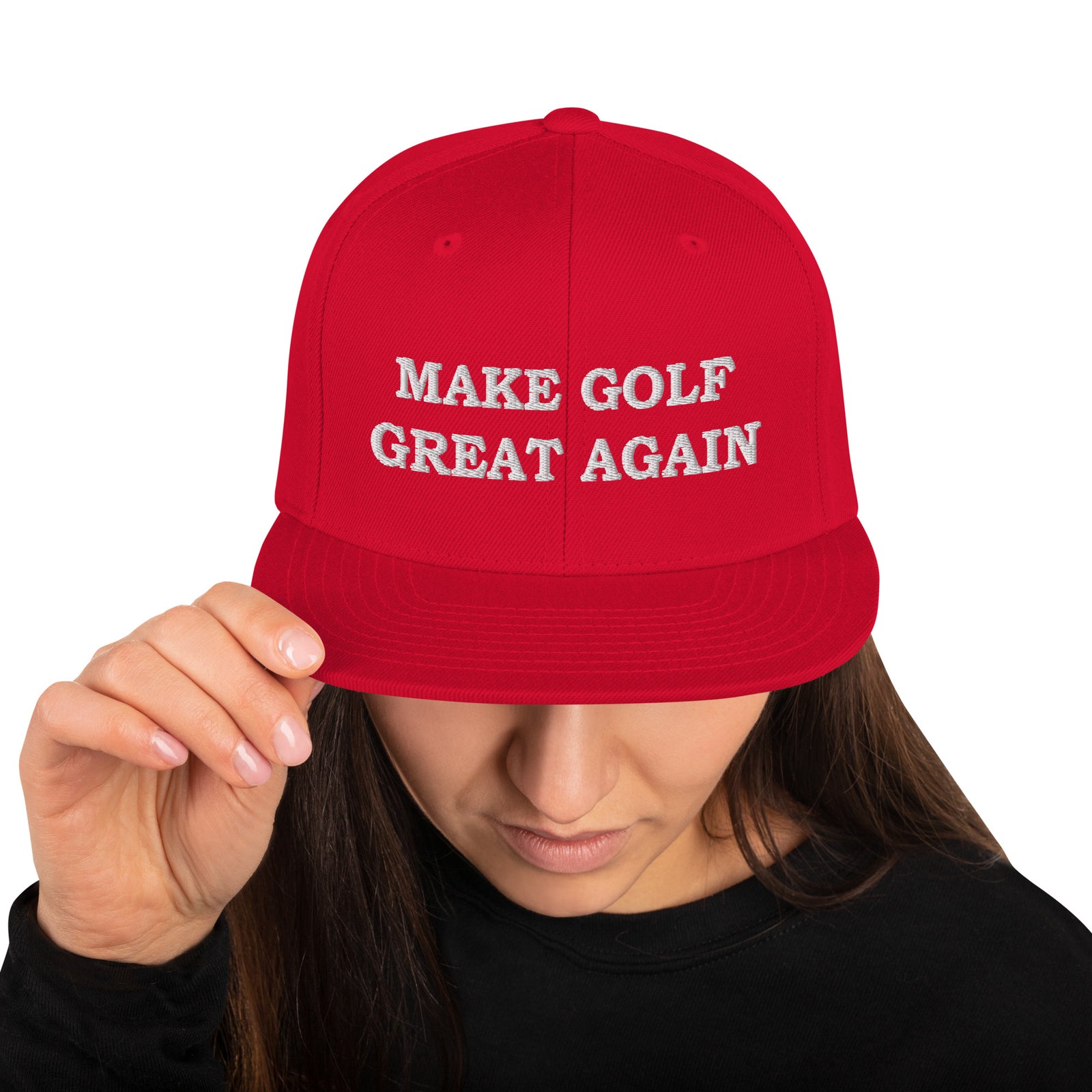 Make Golf Great Again Wool Blend Snapback Embroidered Cap
