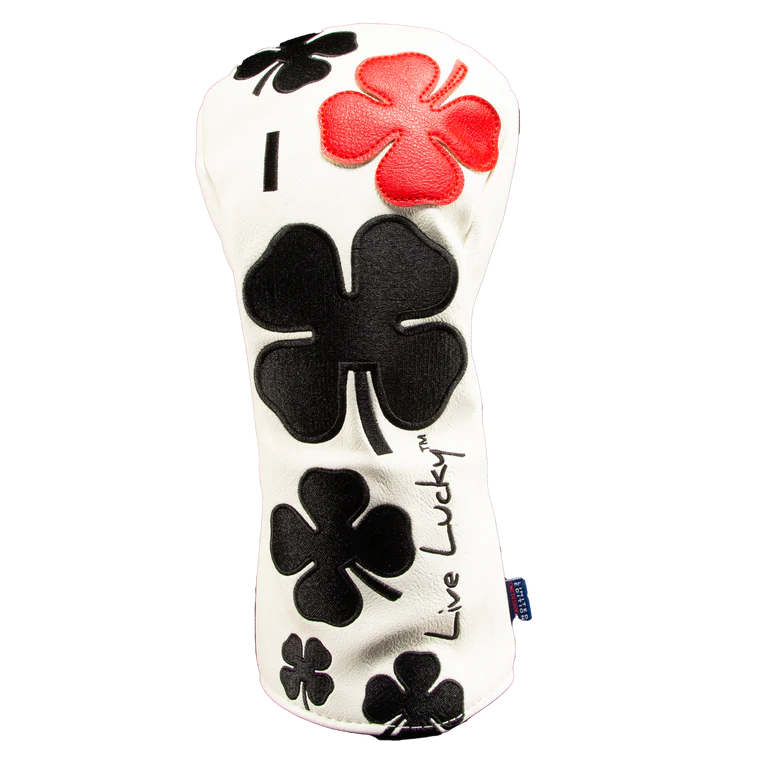 Live Lucky White and Red Driver Headcover by CMC Design