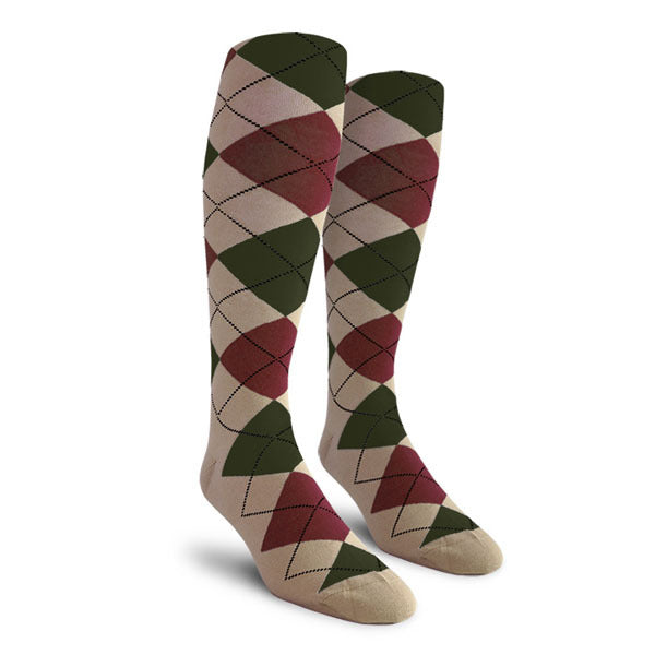 Ladies Over-The-Calf Argyle Socks by Golf Knickers